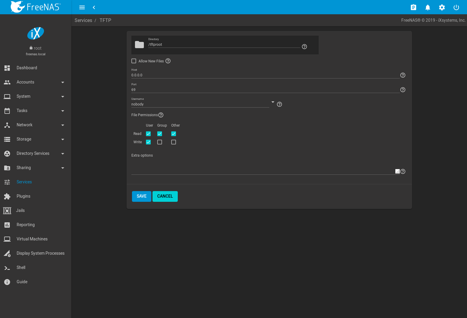 12. Services — FreeNAS®11.3-BETA1 User Guide Table of Contents