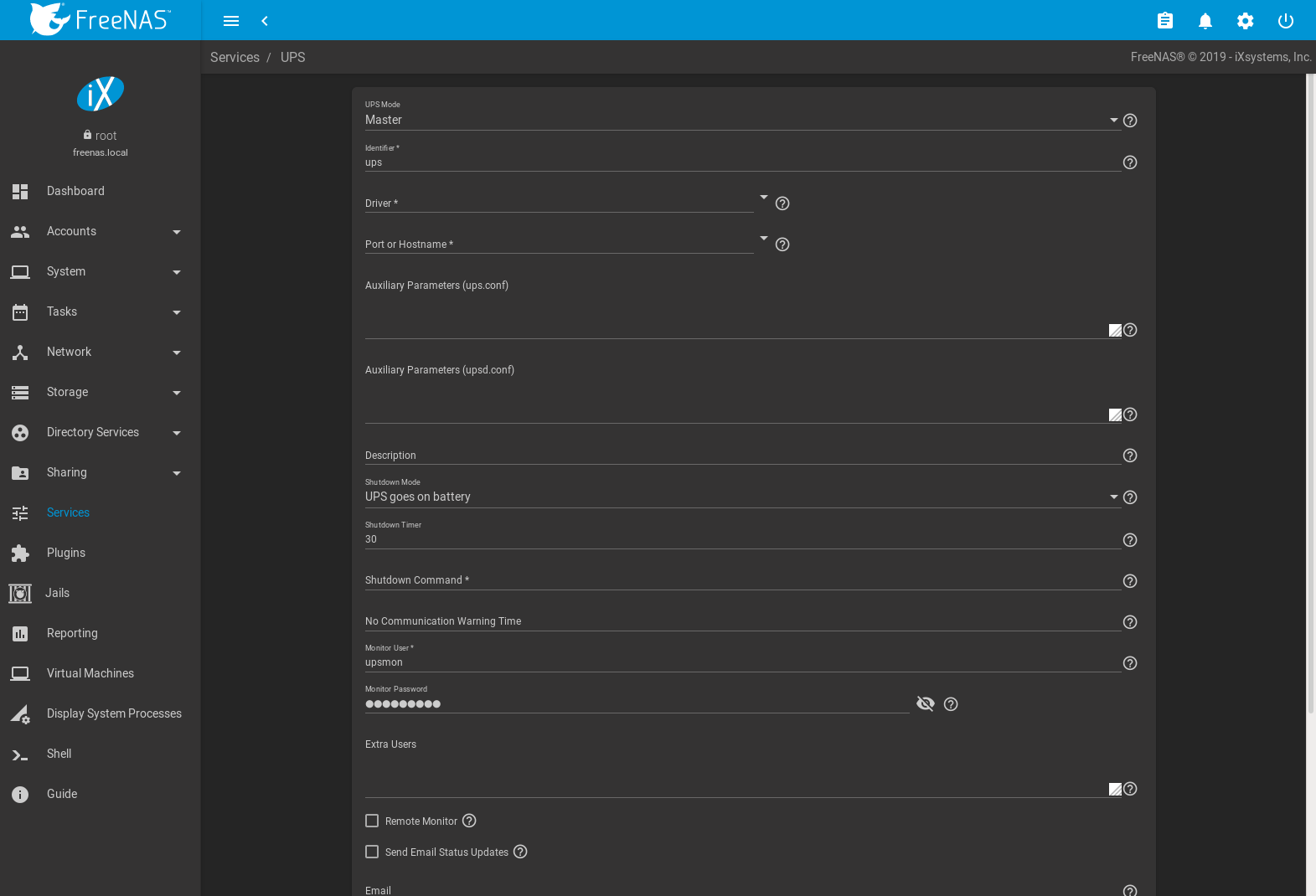 12. Services — FreeNAS®11.3-BETA1 User Guide Table of Contents