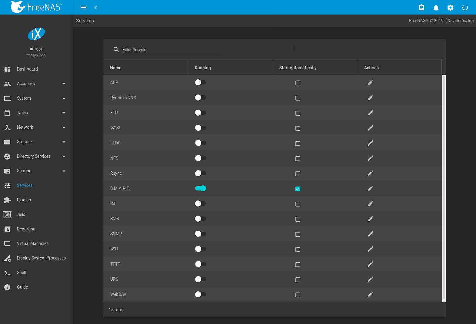12. Services — FreeNAS®11.3-BETA1 User Guide Table of Contents